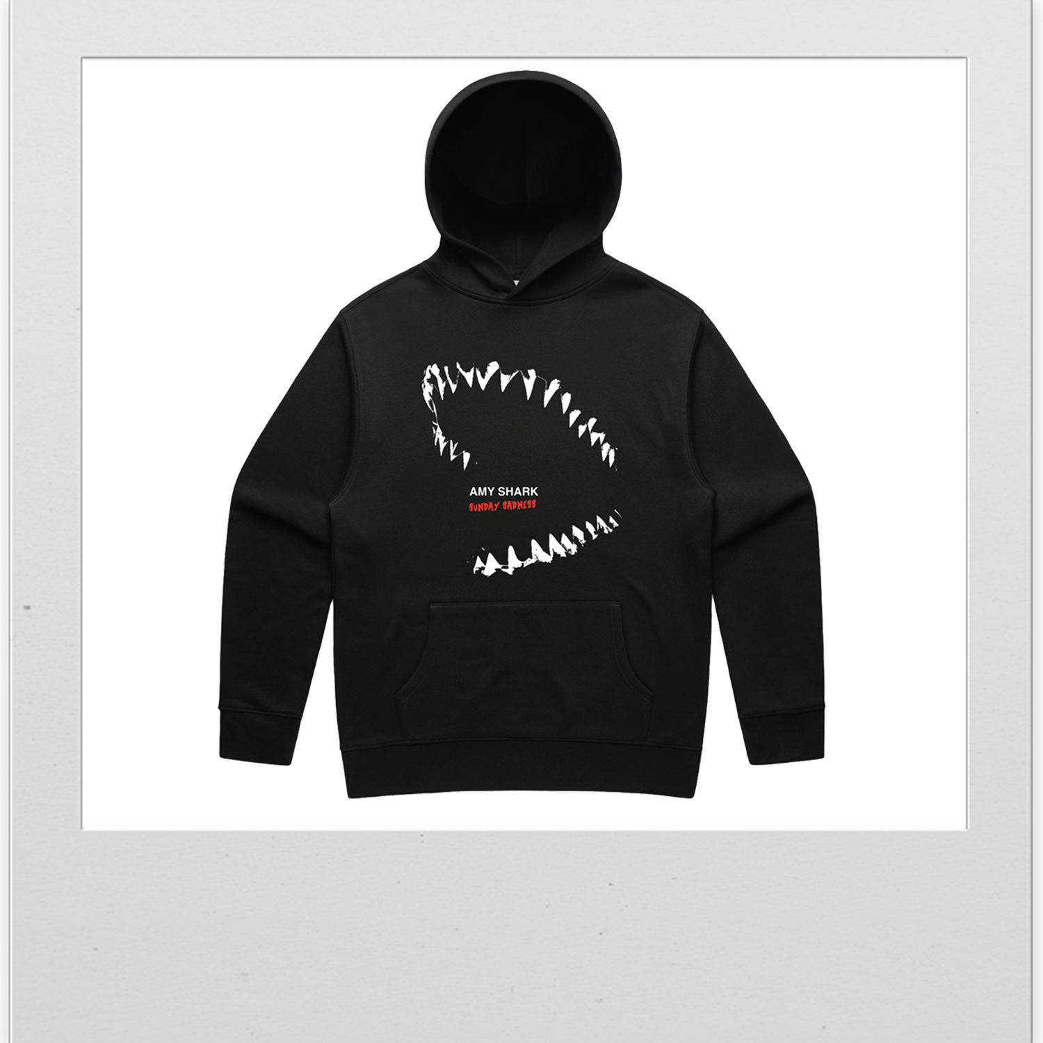 SHARK TEETH BLACK HOODIE – Amy Shark Merch